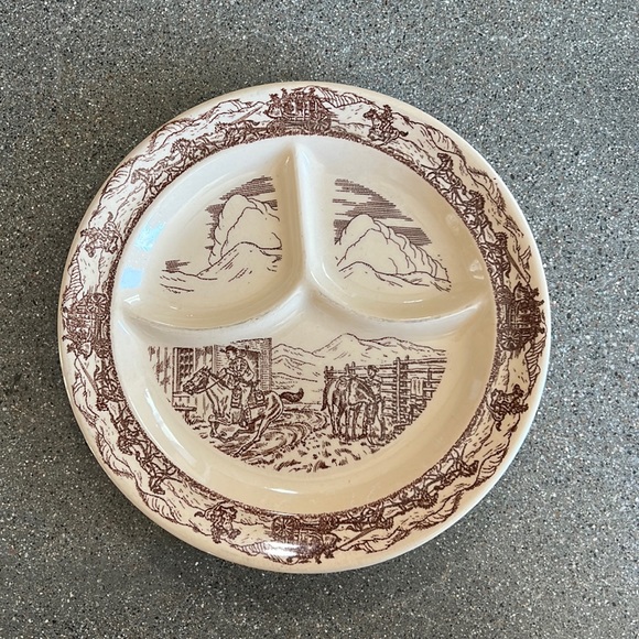 Vintage | Dining | Rare Vintage Tepco Western Cowboy Pony Express ...